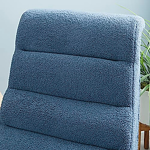 Linon Blue Sherpa Lars Gaming Rocking Chair, 8.25" Seat Height