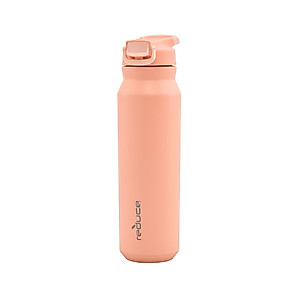 REDUCE 32 oz Hydrate Pro Stainless Steel Insulated Water Bottle - Flip Top Leak-Proof Lid, Dishwasher Safe, BPA-Free, Dual Wall Vacuum, Keeps Drinks Cold for 48 Hrs, Cup Holder Friendly - Sedona
