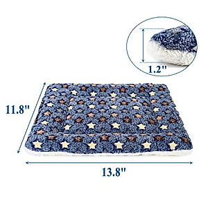 Mogoko 2Pcs Fleece Small Animal Beds, Warm Sleep Mat Pads for Guinea Pig Hamster Squirrel Hedgehog Rabbit Chinchilla