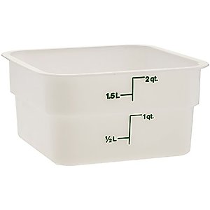 Cambro 2SFSP148 White Poly 2 Qt CamSquare Container