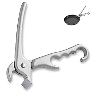 Vollrath Pizza Pan Gripper, 8 Inch Cast Aluminum, Pizza Pans Grabber, Iron Tray Holder, Oven Gripper Clips, Camping Pot Lifter, Baking Tool and Kitchen