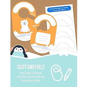 Planet Buddies Wardrobe Organiser, 18 Pack Closet Dividers for Kids, Newborn-Toddler Clothes Organiser, Cute Design Wardrobe Rail Dividers, Blanks for Personalised Option, Eco Friendly, Plastic Free