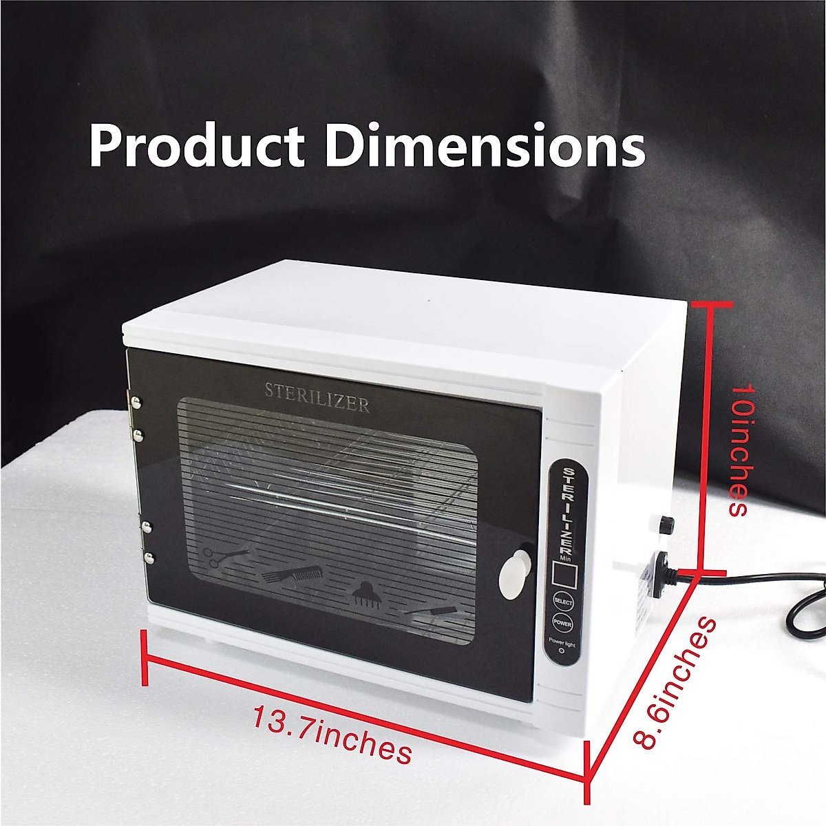 UV Sterilizer Cabinet. Dual Lamp Ultraviolet Disinfection Cabinet with Timer Setting, Suitable for Sterilization and Disinfection of Various Items