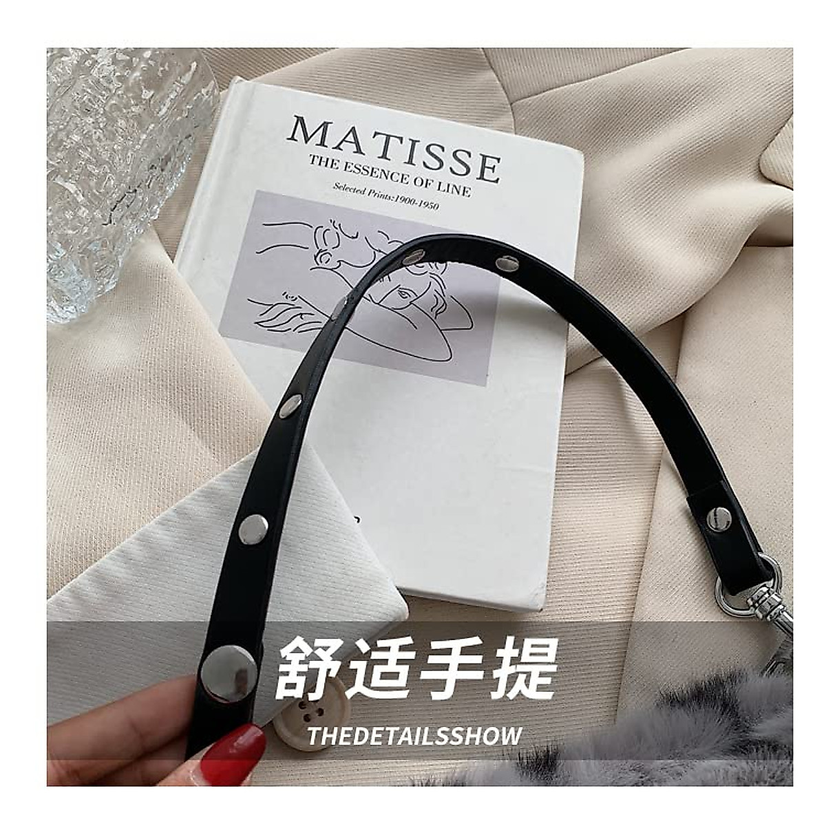 2022 New Leopard Print Plush Shoulder Cross-body Bag Fashion Chain One-shoulder Armpit Tote Y2K Purse Hobo Bag (Grey)