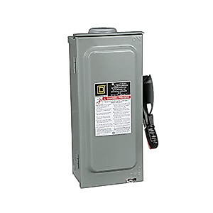Square D - 600-Volt 30-Amp 3-Point Nema-3R HU361RB Switch Not Fusible Hd 600V 30A 3P Nema3R, White