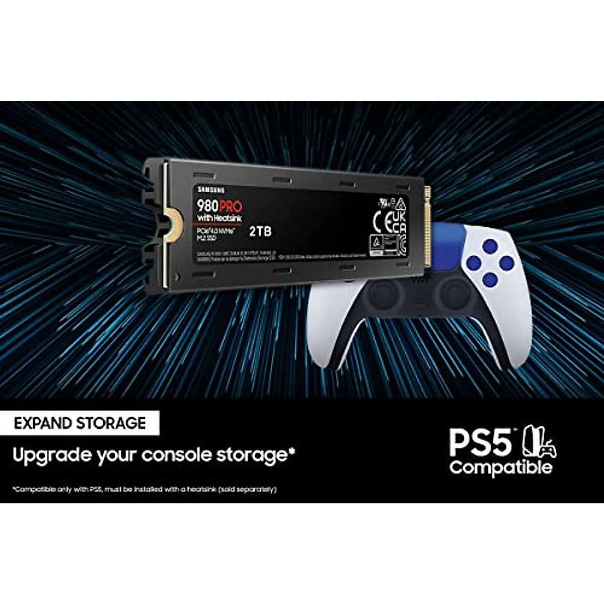 SAMSUNG 980 PRO SSD with Heatsink 2TB PCIe Gen 4 NVMe M.2 Internal ...