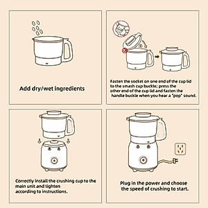 Electric Grain Grinder 600g, Electric Bean Grinder, and Spice Grinder, Split Design Grinder, 500W Removable Blade Grinder Applicable to Coffee Beans,Herbs,Nuts,Spices,Grain Mill, Wet and Dry Grinder