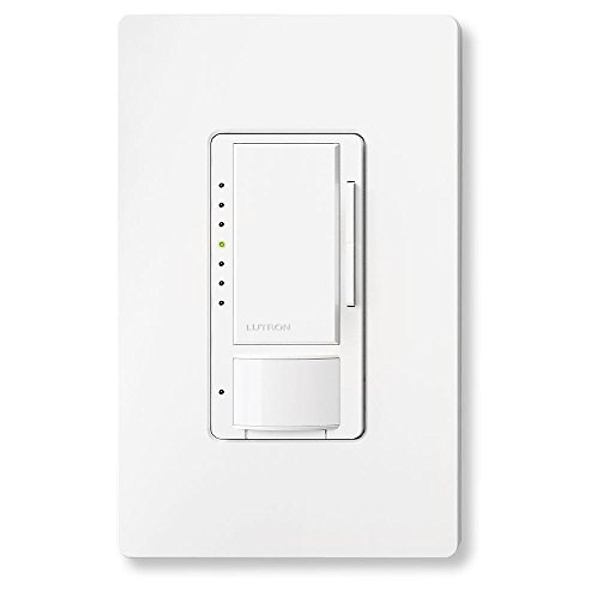 Lutron Maestro LED+ Motion Sensor Dimmer Switch | No Neutral Required | MSCL-OP153M-WH | White
