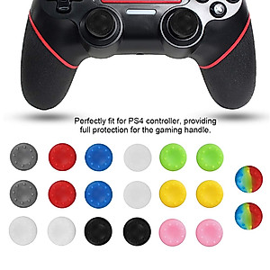 Wendry 20 Pcs Joystick,Controller Accessories,Joystick Antiskid Case,Good Slip and High Transparency,for PS2/PS3/ One/360