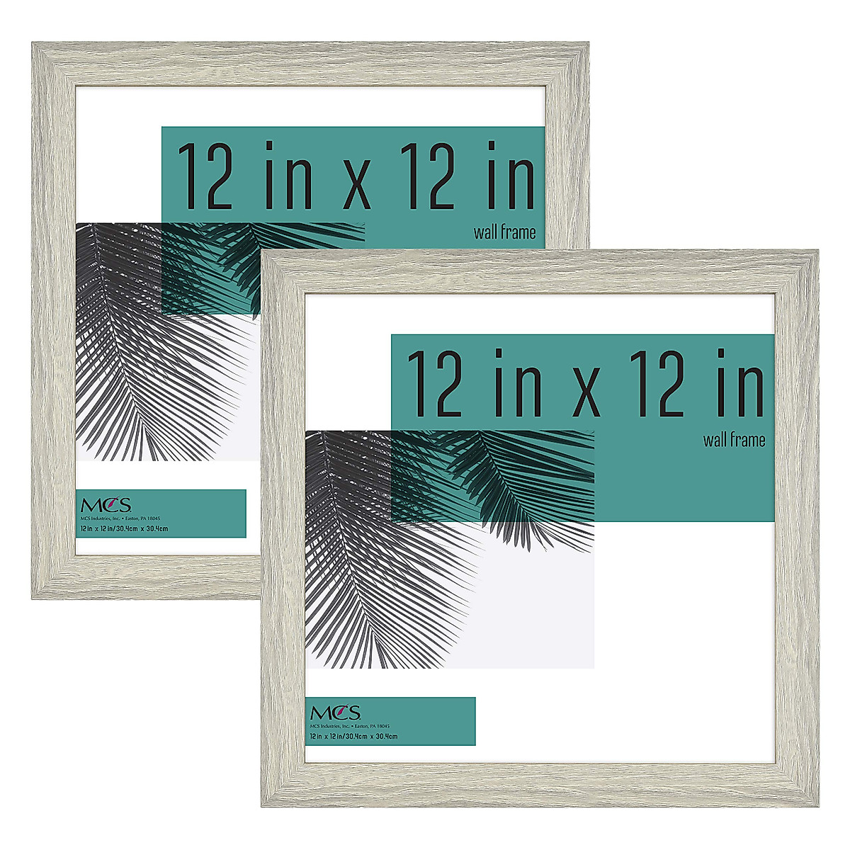 MCS Studio Gallery Frame, Gray Woodgrain, 12 x 12 in , 2 pk