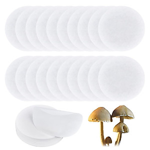 GORGECRAFT 100PCS Synthetic Circular Filter Discs Paper Quantitative Patch Injection Ports and Filters Medium Speed Wide Mouth Size Laboratory Funnel Filters Paper