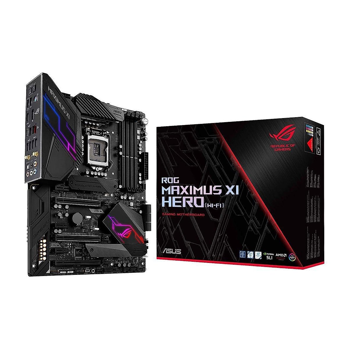 ASUS ROG Maximus XI Hero (Wi-Fi) Z390 Gaming Motherboard LGA1151 (Intel 8th 9th Gen) ATX DDR4 DP HDMI M.2 USB 3.1 Gen2 802.11AC Wi-Fi