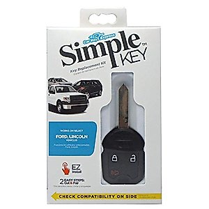 Simple Key, Key Fob and Key Programmer 3 Button Keypads, Key Replacement Remote Kit, Simple Key Programmer for Ford and Lincoln