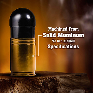 Lucky Shot - 40 MM Casing Shot Glass | Military Inspired Style Glassware | Tequila Shot Glasses With Heavy Base | Funny Shot Glasses For Men | Tactical Style Brass (2 oz)