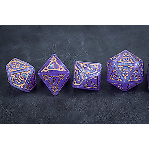 3DEGOS Jumbo Demon Queen DND Dice Set for Dungeons and Dragons Gifts, D&D, D and D, Pathfinder, Accessories, D20, Polyhedral, Resin Dice, Metal, Dice Tray, Tower, Bag, Box