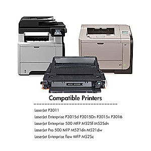 55X CE255X Toner Cartridge Replacement for HP 55X CE255X 55A CE255A Toner Cartridge for HP Enterprise P3015 P3015d P3015dn P3015x P3011 P3016 MFP M521 M525 Printer (Black, 1-Pack, High Yield)