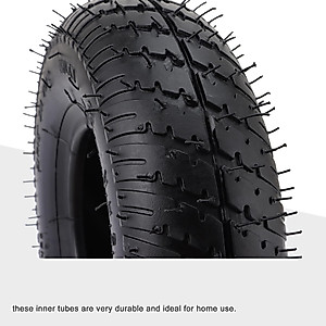 GOOFIT 2.80/2.50-4 280/250-4 2.80-4 Tire Tyres Metal Curved mouth valve TR87 For Electric Pneumatic Air Filled Hand Truck Utility Cart for Old Man Razor bike Scooter wheelbarrows trolleys