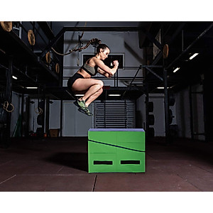 NiamVelo Incline Gymnastics Mat Folding Tumbling Mat Home Gym Mat 48''x24'' Non-slip PVC Surface Cheese Wedge Mat for Kids & Adults Workout (Blue)