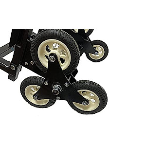 Gakee Stair Dolly 460LBS Weight Capacity, Stair Climber Dolly Height Adjustable Handle with 6 Wheels Heavy Duty Foldable Stair Climber Cart (460 LBS)