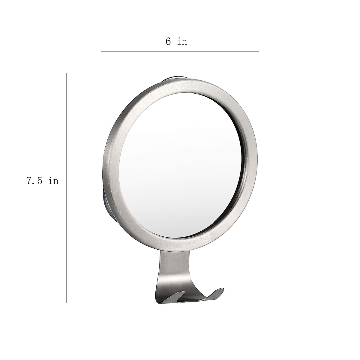 Ettori Shower Mirror Fogless for Shaving with Razor Holder, Powerful Lock Suction Fogless Mirror for Shower