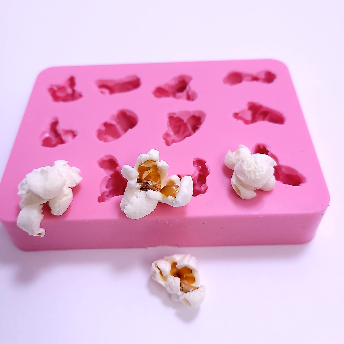 Popcorn Silicone Mold 12 cavities Wax mold Resin mold Soap mold Realistic Popcorn fake food Flexible mold NC043