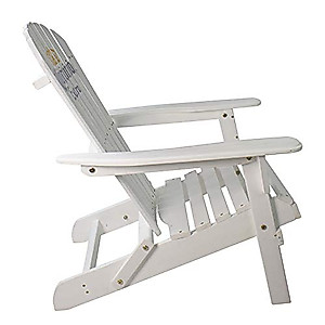 Northlight 36" White Corona Classic Folding Wooden Adirondack Chair