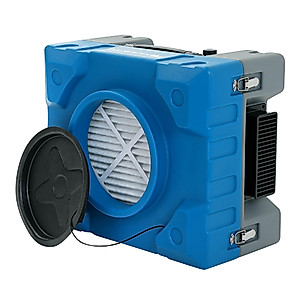 MOUNTO 550cfm Hepa Air Scrubber Industrial Air Cleaner- 550cfm Portable Air Purifier w/Variable Speed, Dual Outlet for Fire/Water Damage Restoration, Construction & Painting, Janitorial, Green House