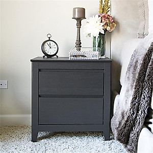 Baxton Studio Wholesale Interiors Carolina Contemporary 2-Drawers Nightstand, Brown