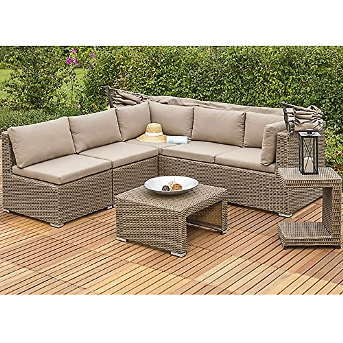 TECOSARA Patio Cushion Covers for 5 Pcs Patio Furniture Sets, 10 Covers Outdoor Cushion Covers for Seat and Back, Water Repellent Outside Cushion Covers Taupe