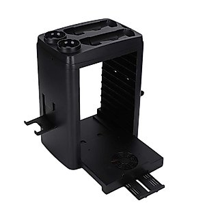 Multifunctional Vertical Cooling Stand for PS4,Charging Dock Station with 11 Game CD Storage for PS4 for PS4 Slim for PS4 Pro