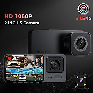 Dash Camera Dash Cam 1080P Dash Camera for Metal Automotive Cars DVR Driving Recorded with 2.0In IPS Screen Parking Monitor Loop Recording Accident Lock Motion Detection