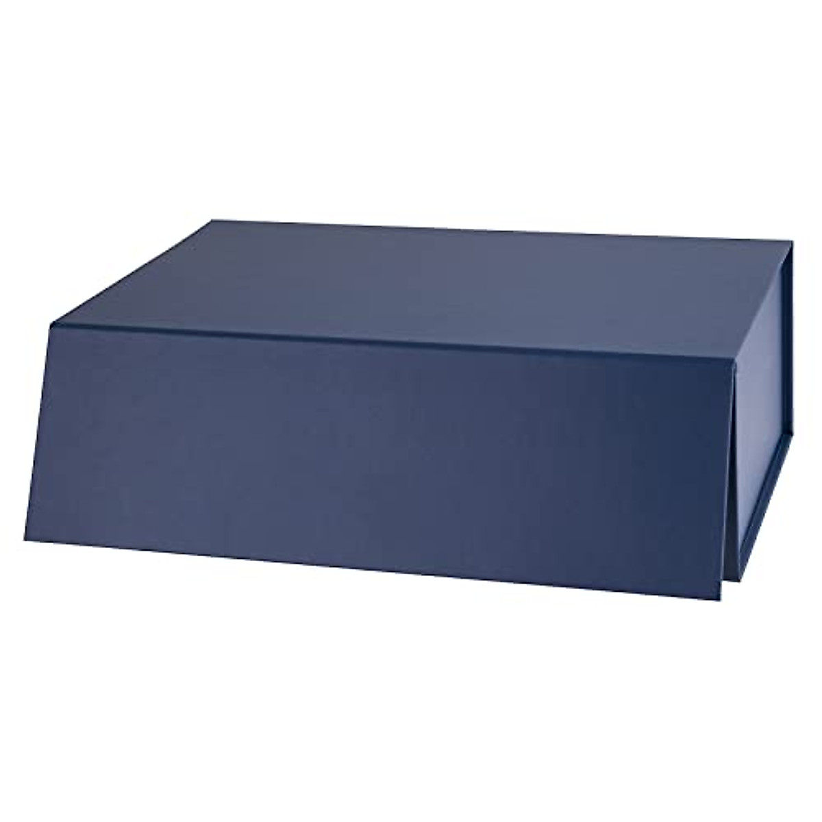 WRAPAHOLIC 1 Pcs 14x9x4.3 Inches Navy Gift Box with lids - Collapsible Gift Box with Magnetic Closure and 2 Pcs White Tissue Paper, Perfect for Birthday, Party, Holiday, Wedding, Graduation