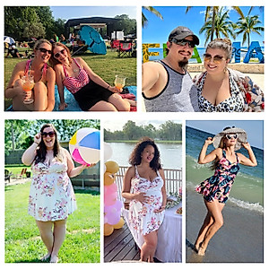 COCOPEAR Women's Elegant Crossover One Piece Swimdress Floral Skirted Swimsuit Black 3XL/16-18