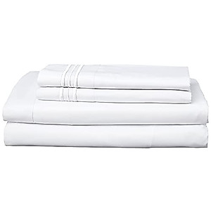 King Size Sheets - Breathable Luxury Bed Sheets with Full Elastic & Secure Corner Straps Built In - 1800 Supreme Collection Extra Soft Deep Pocket Bedding, Sheet Set, EXTRA DEEP pocket - King, White