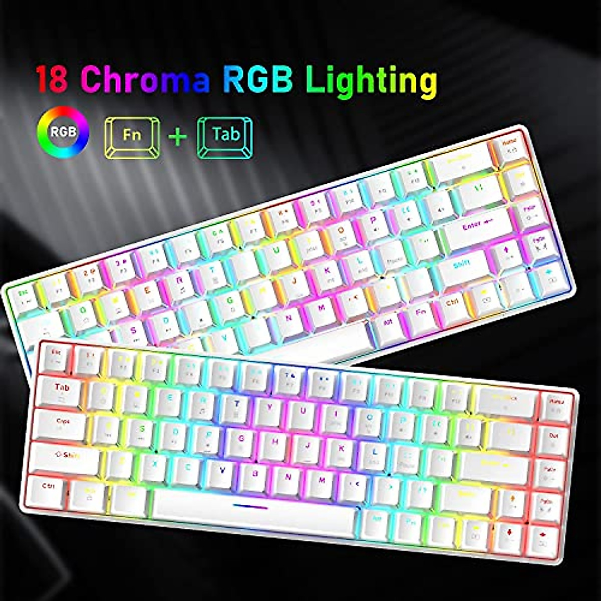 AJAZZ Gaming Keyboard and Mouse and Gaming Mouse pad and Wrist Rest,Wired RGB Backlight Bundle for PC Gamers and Xbox and PS4 Users - 4 in1 Gaming Set (Whisper Quiet Gaming Switch)