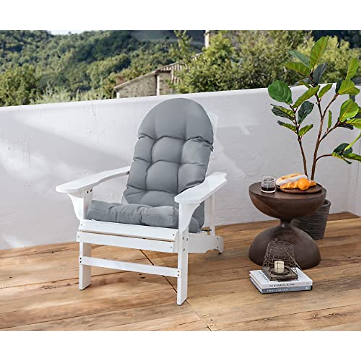 Enipate Weather Resistant Cushions for Adirondack Chair High Back Rocking Chair Cushion Indoor Outdoor Patio Tufted Lounge Cushion Seat Pads