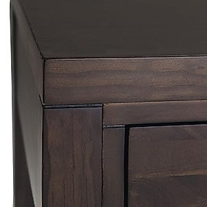 SIMPLIHOME Hollander SOLID WOOD 60 inch Wide Home Office Desk, Writing Table, Workstation, Study Table Furniture in Warm Walnut Brown with 2 Drawers