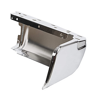 ECOTRIC Rear Step Bumper End Cap Cover Compatible with 2009-2014 Ford F150 Styleside Face Bar Driver Passenger Side W/O Sensor Hole Chrome 2 Packages