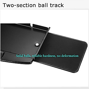 OM-PDD Slide Out Keyboard Tray Under Desk, 360° Hidden Mouse Pad, No Drill, Metal Steel Under Desk Tray, Silent, Smooth, Strong Load-Bearing, Strong and Stable