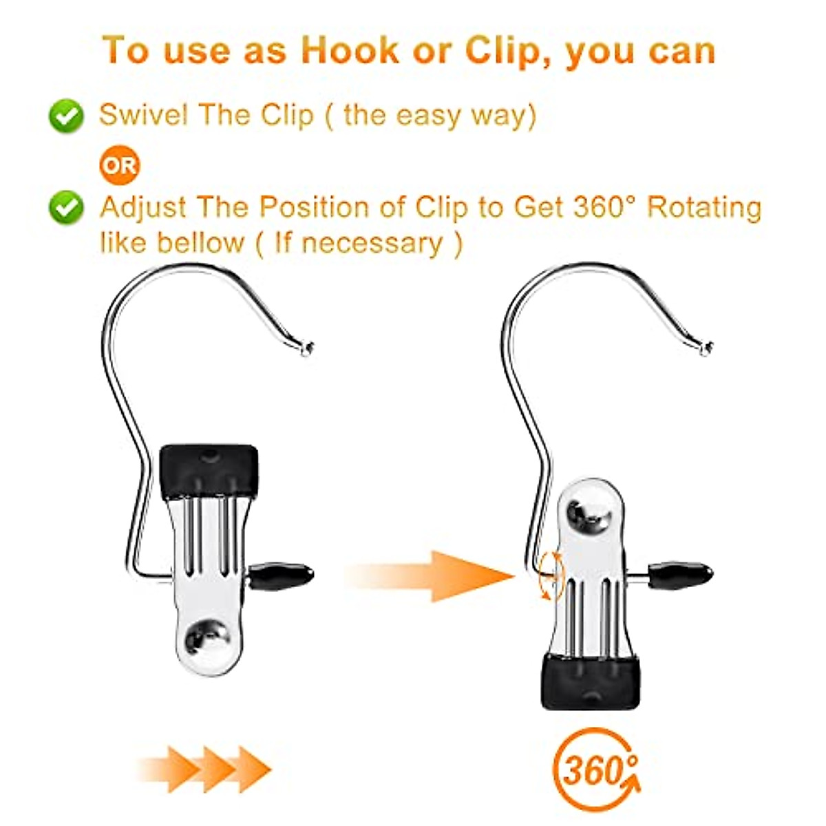 Boot Hangers, 16 Pack Hanging Clips, Heavy Duty Clothes Pins, Hanging Clips Hook, Boot Hangers for Closet, Laundry Hooks with Clip, Boot Hangers for Tall Boots, Boot Clips for Hanging, Hook Clips