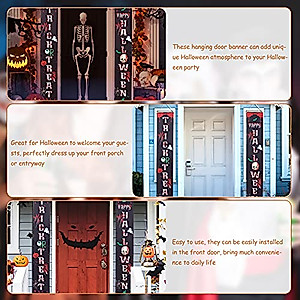 NOLITOY 7 Sets Sign Decor Home Banner Pendant Festival Haunted Couplet Decoration Treat Halloween Spider Party Web Indoor Trick Decorations Creative Delicate Hanging Outdoor Scene Front