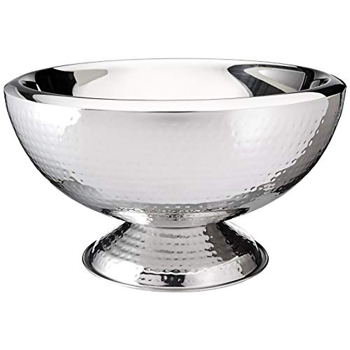 Elegance Hammered 3-Gallon Stainless Steel Doublewall Punch Bowl