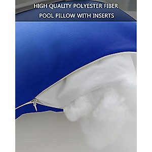 Recliner Head Pillow Ledge Loungers Chair Pillows with Insert Pink Blue Gradient Lumbar Pillow with Adjustable Strap Outdoor Waterproof Patio Pillows for Couch Beach Pool Office Chair, 2 PCS