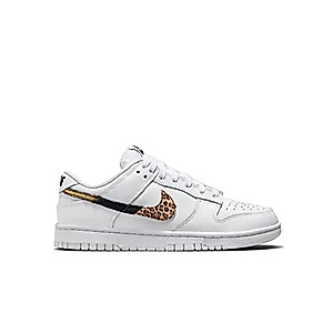 Nike Womens Dunk Low SE DD7099 100 Animal Instinct - Size 8W White