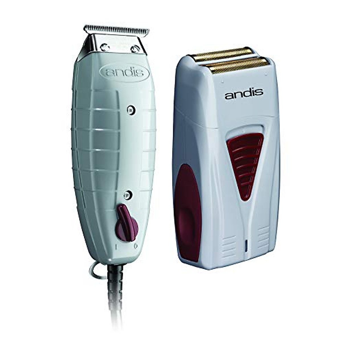 Andis 17195 Finishing Combo T-Outliner Trimmer & Pro Foil Lithium Titanium Shaver - Professional Hair Clippers and Trimmer Kit for Men