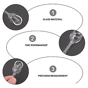 Mipcase 3pcs Glass Weighing Boat Round, Weighing Funnel, Laboratory Glassware Tool Clear