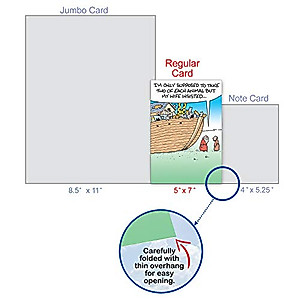 NobleWorks - 1 Funny Birthday Card Cartoons - Hilarious Comic Humor, Notecard with Envelope - Ark of Cats C9262BDG