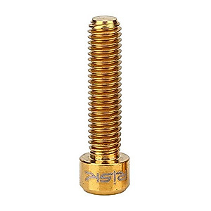 Bnineteenteam 2Pcs Alloy Disc Brake Caliper Screw Bolts M6 X 25mm Bolts Screws for Mountain Bike (Gold)