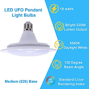 Radar Motion Sensor Light Bulbs, E26 Base, Non-Dimmable, 18W (150W equivalent) Dusk to Dawn Motion Activated LED Security Light for Hallway, Garage, Basement, Frontdoor, Balcony (Cool White, 1 Pcs)