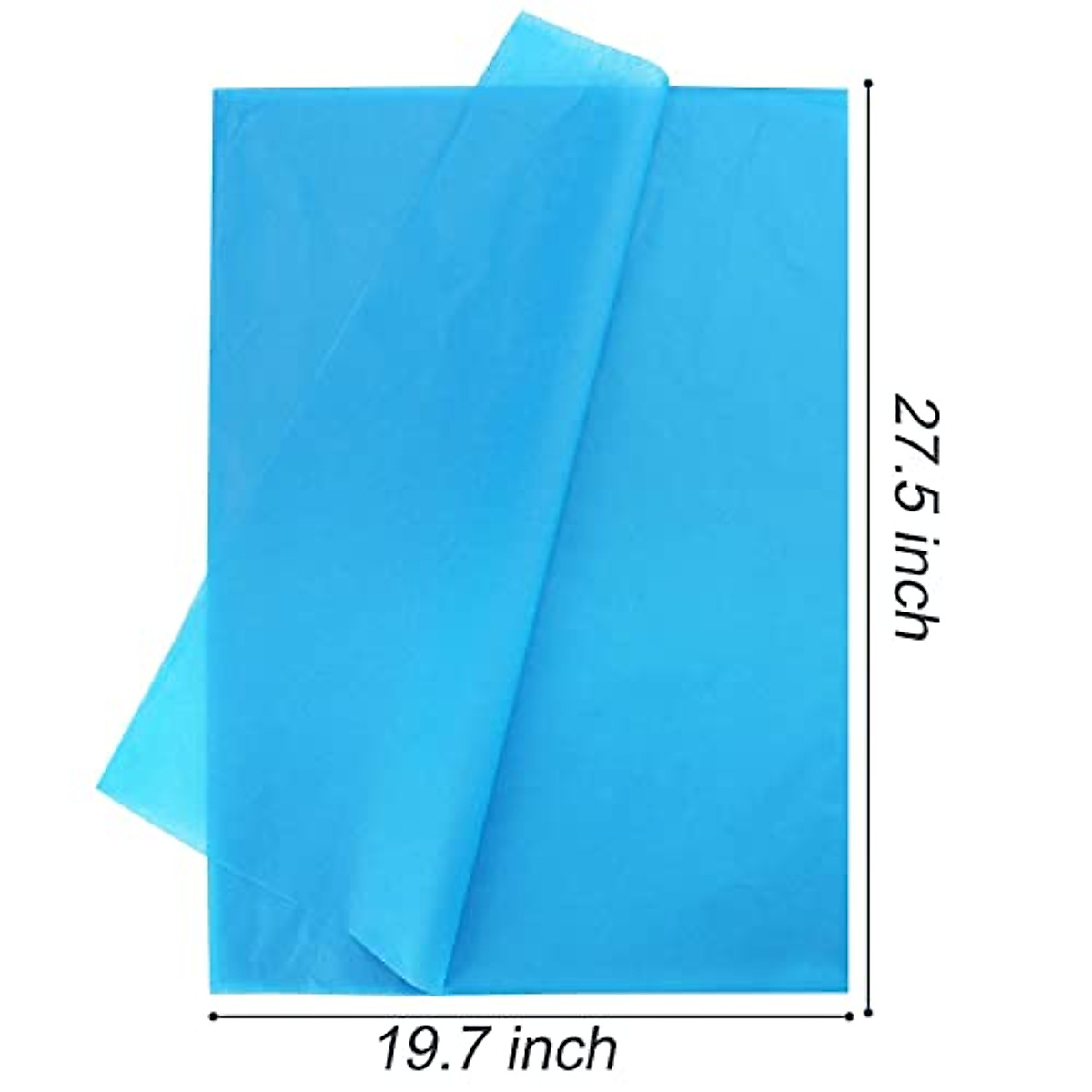 Shindel Tissue Gift Wrapping Paper Crafts, 200Sheets Blue Wrapping Tissue, 5 Colors, 19.7 x 27.6inches